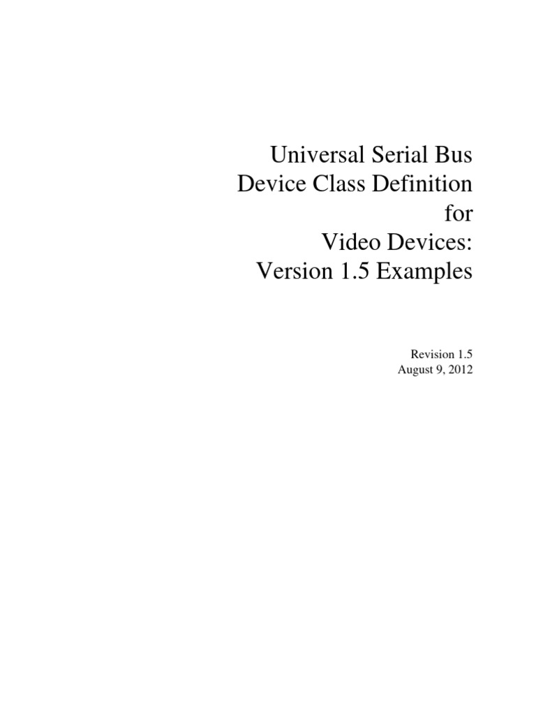 USB Video Temporal Encoder Examples 1.5 | PDF | Video | Usb
