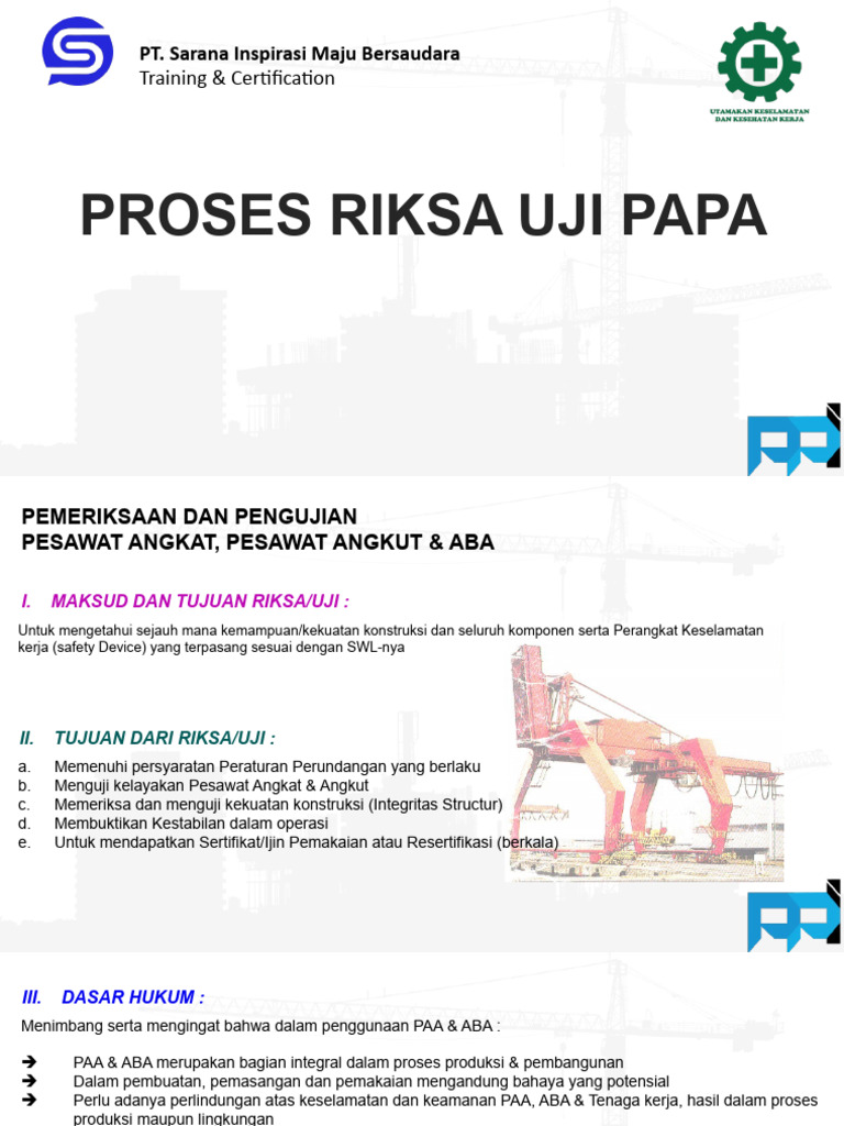 Proses Riksa Uji Pesawat Angkat | PDF