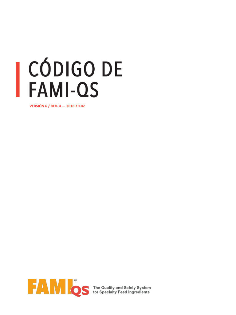 FAMI-QS Code of Practice V6 Rev4 SP | PDF | Computers | Technology & Engineering
