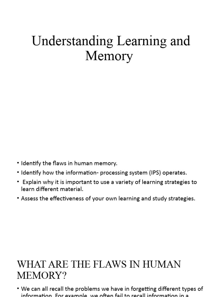 Understanding Learning and Memory | PDF | Memory | Information