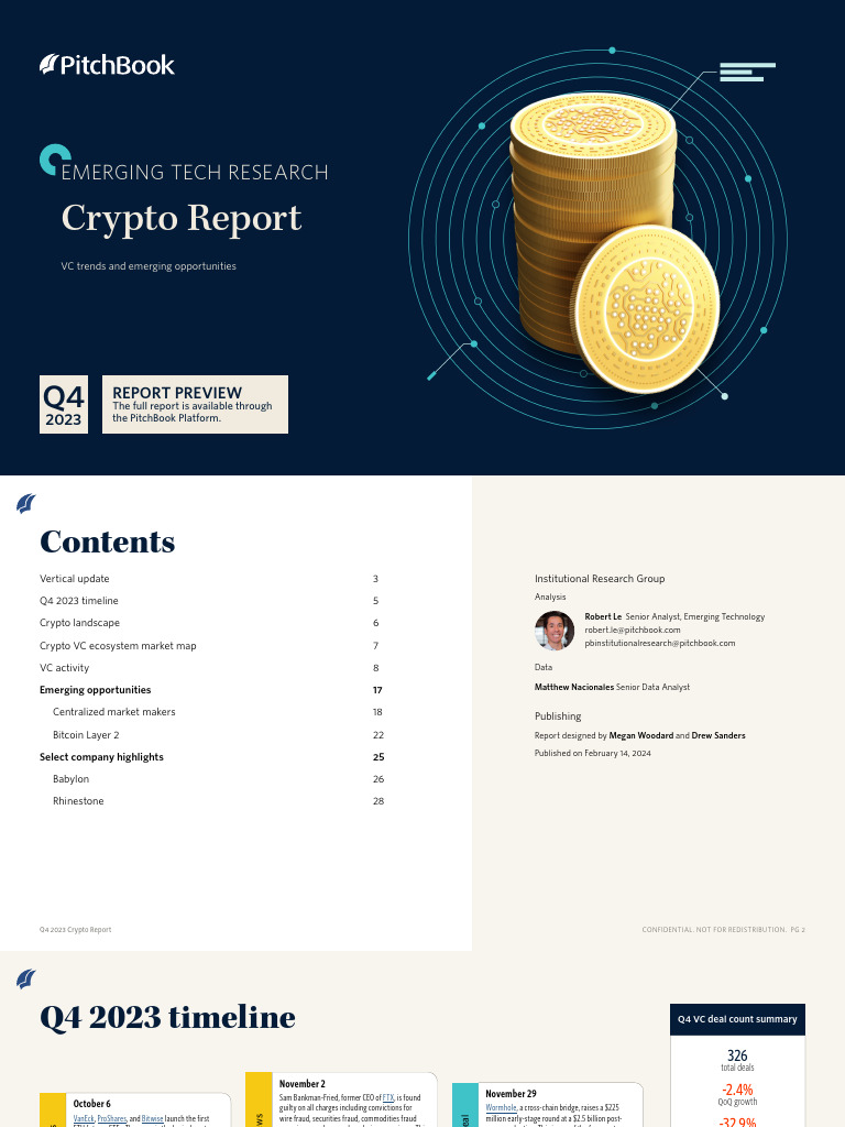 Q4 2023 Crypto Report Preview | PDF | Cryptocurrency | Venture Capital
