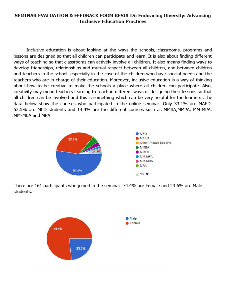 Seminar Evaluation Interpretation and Implication | PDF | Inclusion ...