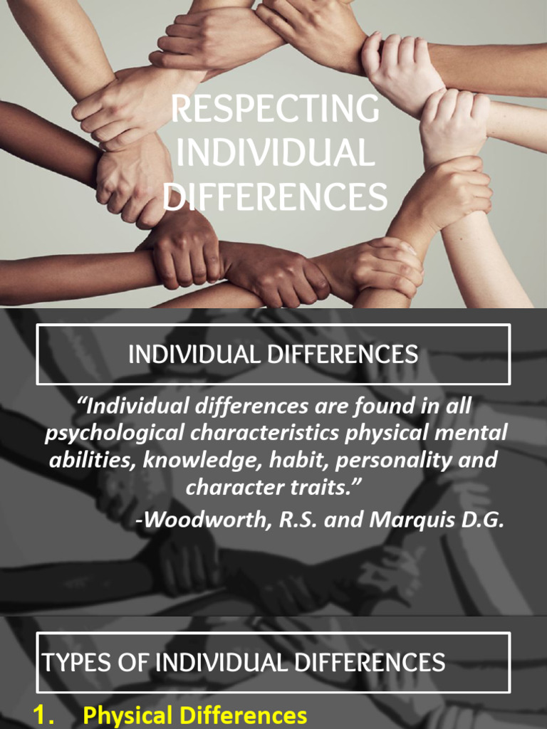 Respecting Individual Differences | PDF | Intelligence | Attitude ...