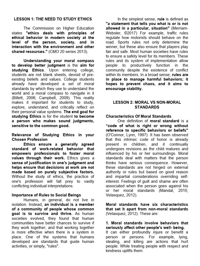 Ethics 1-3 | PDF | Morality | Intention