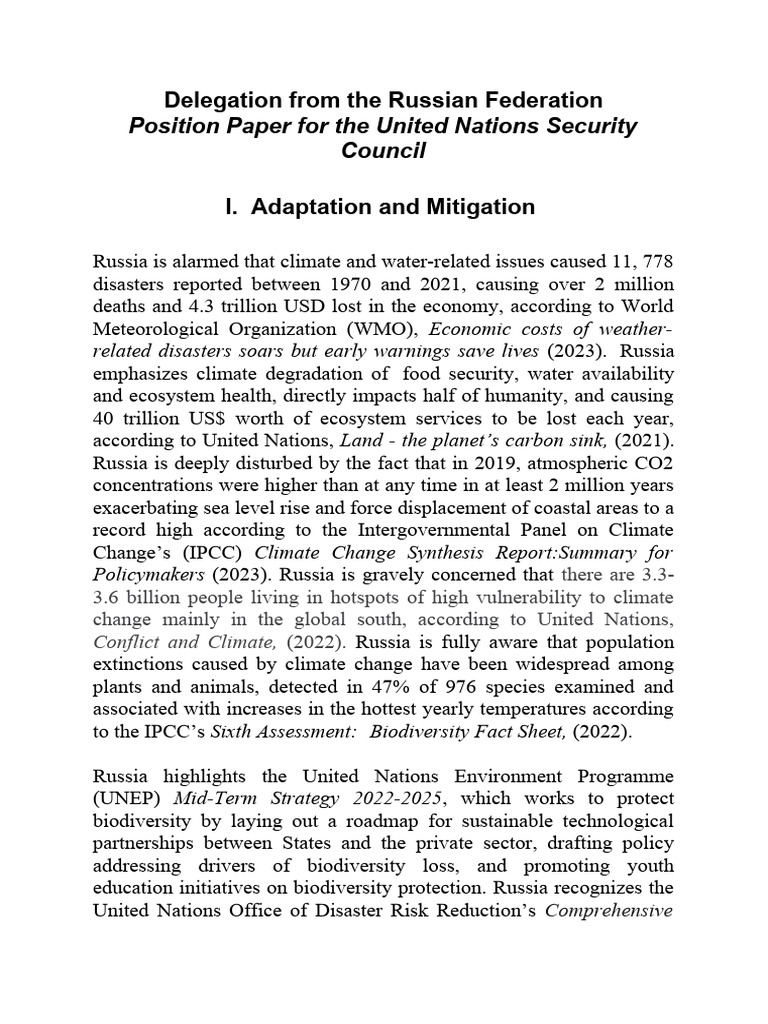 Position Paper Sample | Download Free PDF | Biodiversity | Sustainability