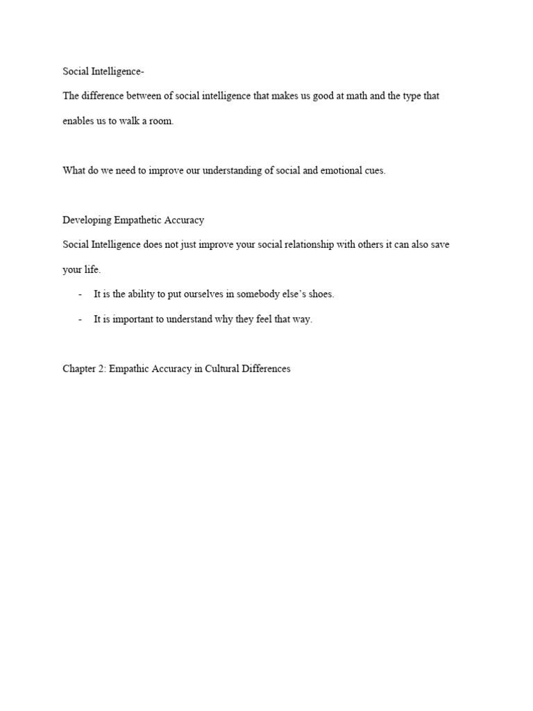 Social Intelligence | PDF