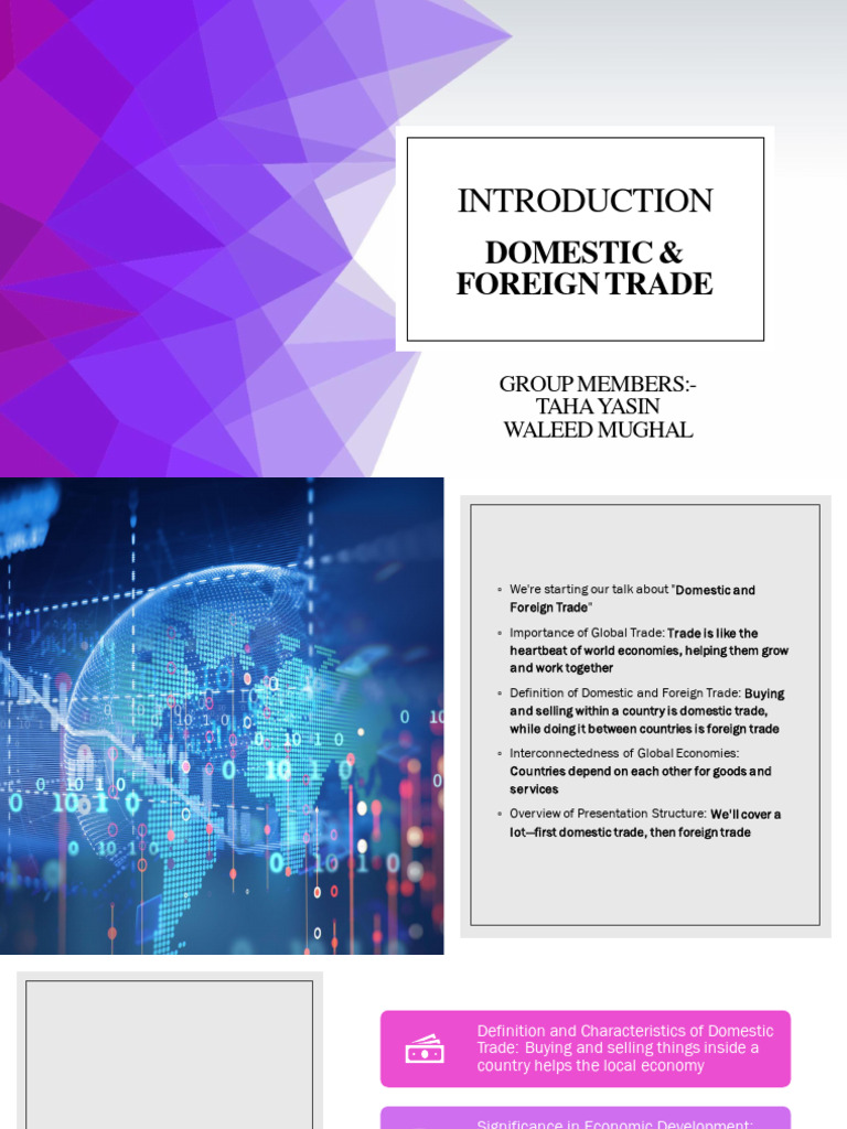 Domestic & Foreign Trade | PDF | Balance Of Trade | Trade