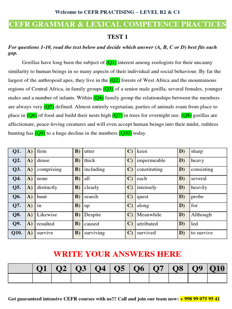 B2 C1 Grammar Practice | PDF