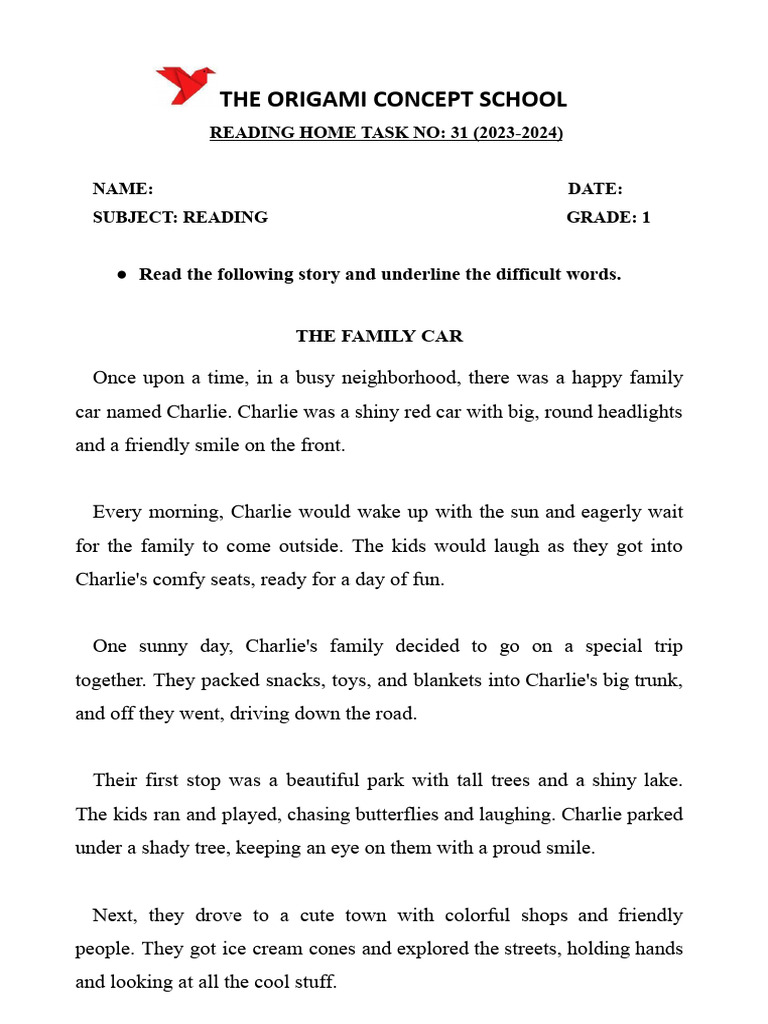 Reading 31 Grade 1 | PDF