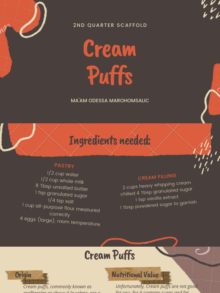 How To Create Cream Puffs | PDF | Teaspoon | Cooking