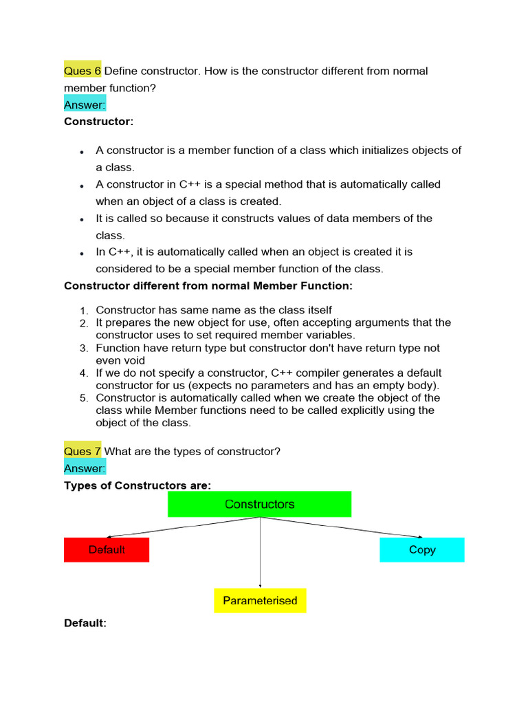 Constructor Pdf Programming Constructor Object Oriented Programming 