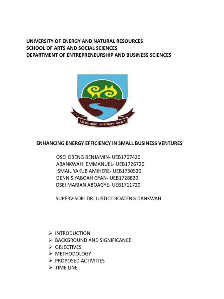 Proposal | PDF | Energy Conservation | Efficient Energy Use