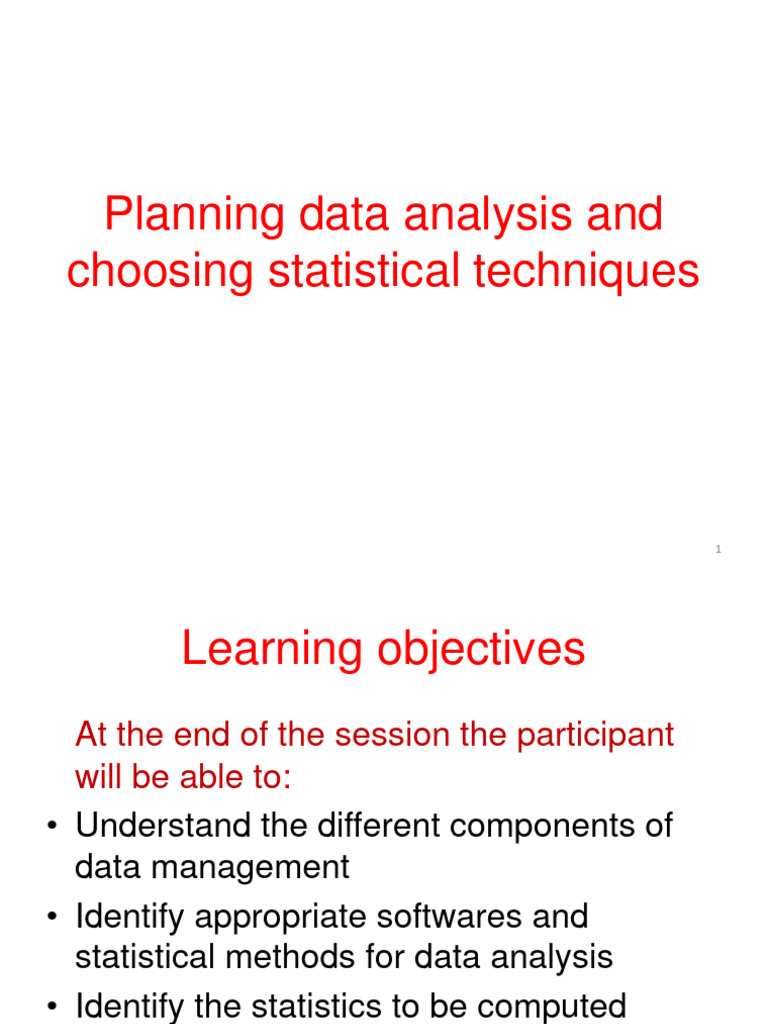 L9 Planning Data Management & Analysis | PDF | Statistics | Probability Distribution