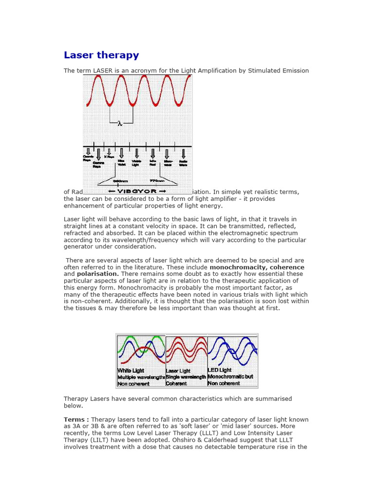 Laser Therapy | PDF | Laser | Light