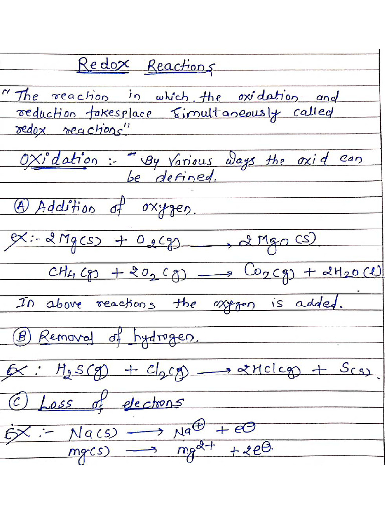 Redox Reactions Complete | PDF