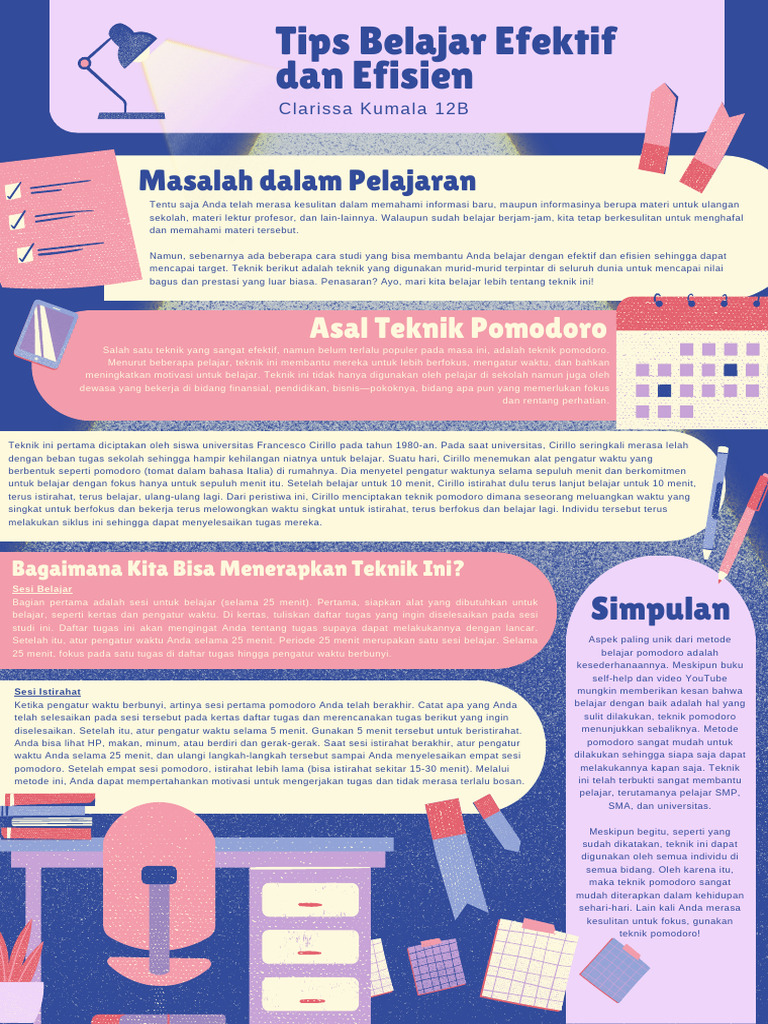 POMODORO - Tips Efisen Efficient Study Studi | PDF