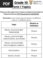 Grade 10 Physical Science Exam Guidelines 2025 | PDF | Waves | Electric ...