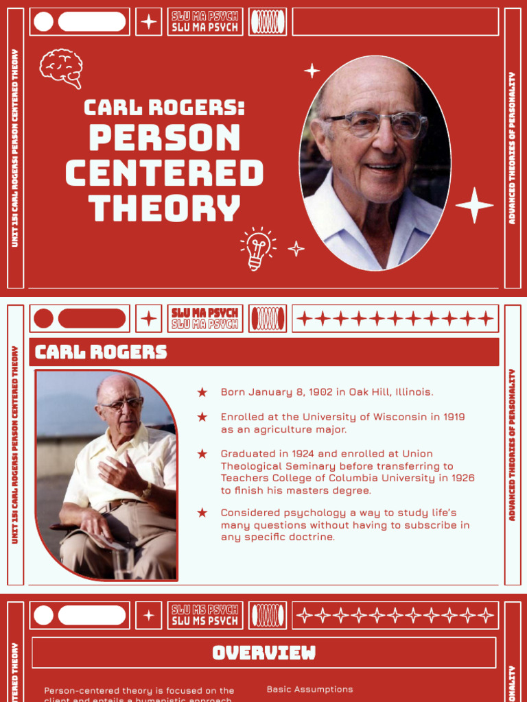 Carl Rogers Person Centered Theory | PDF | Humanistic Psychology | Psychotherapy