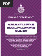 Revised TA-DA Rules Haryana Govt. | PDF