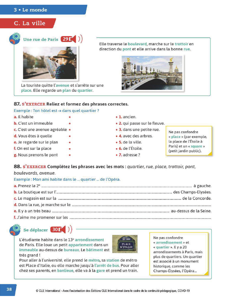 Vocabulaire - LA VILLE | PDF