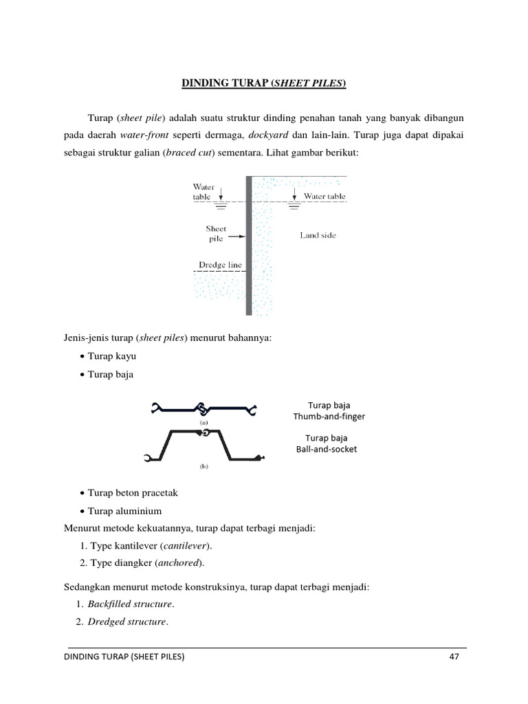 Modul Dinding Turap | PDF | Metode & Bahan Ajar
