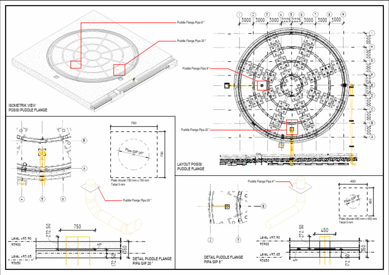 Puddle Flange Detail Drawings | PDF