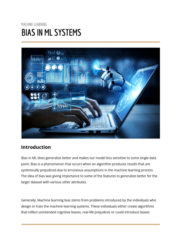 Bias in ML Systems | PDF | Machine Learning | Bias