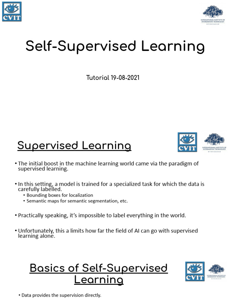 Self-Supervised Learning | PDF | Image Segmentation | Systems Science