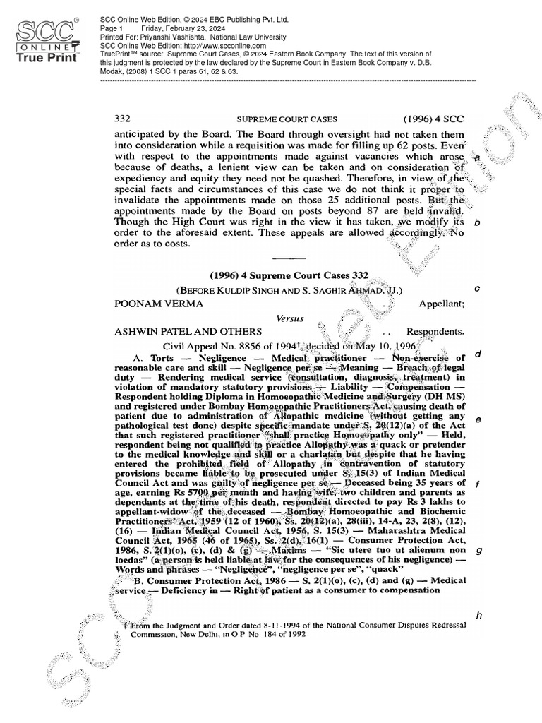 Poonam Verma V. Ashwin Patel | PDF