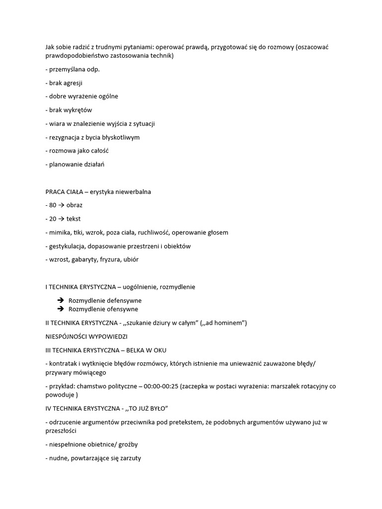 Techniki Erystyka | PDF