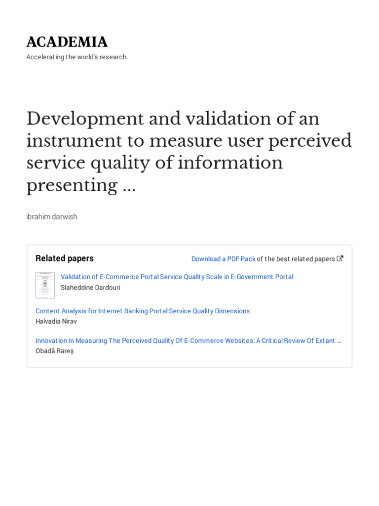 Development and Validation of An Instrum Yang 2005-With-Cover-Page-V2 | PDF | World Wide Web ...