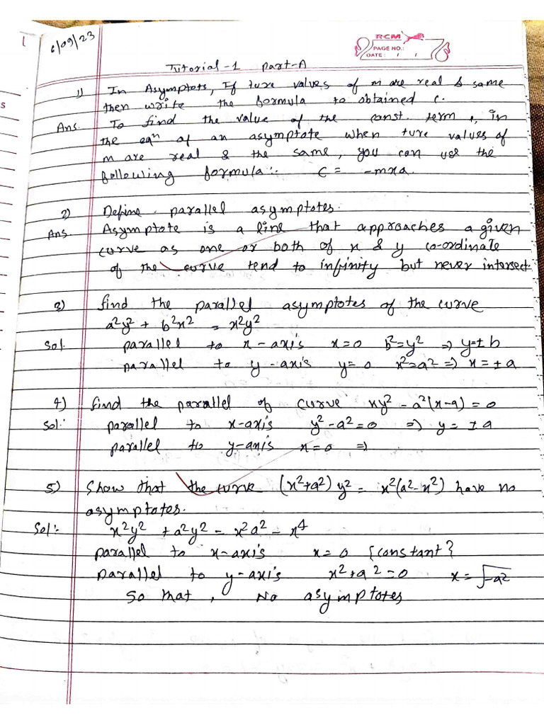 Tutorial sheet 1 | PDF