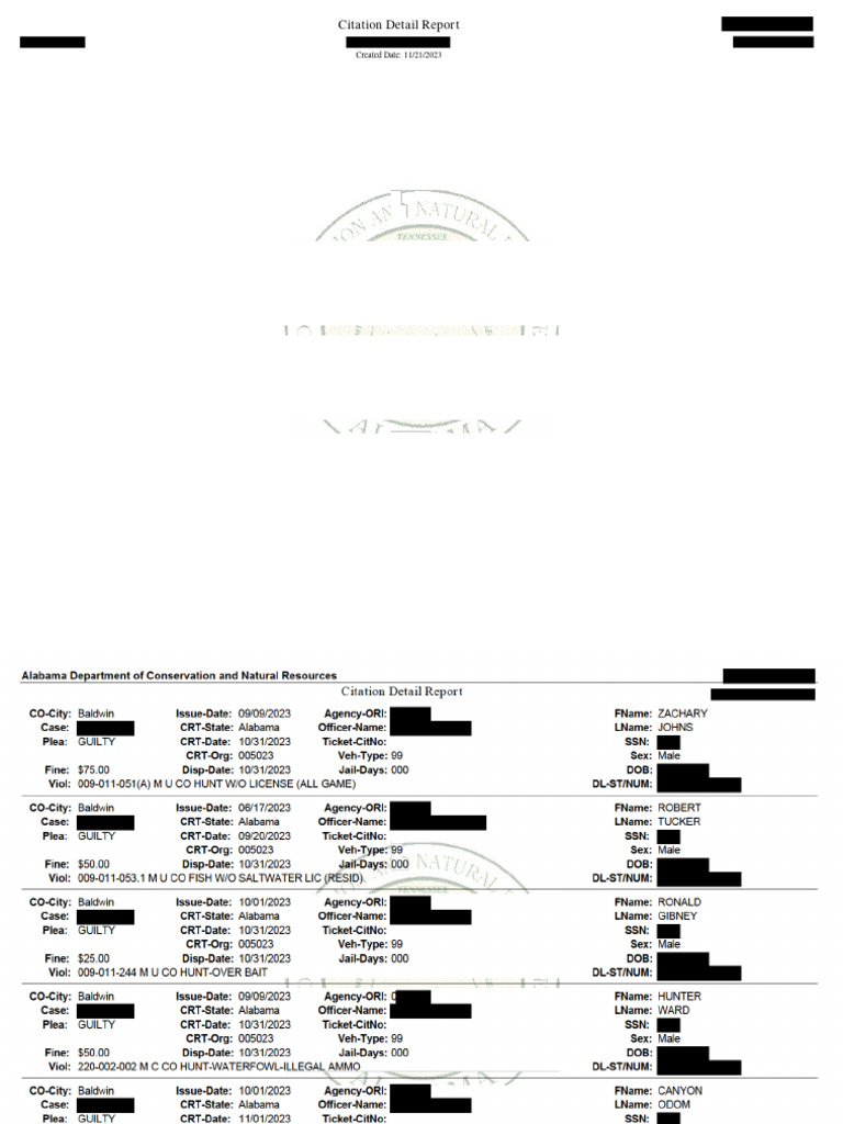 Arrest Disposition Rpt. Nov 21-2023 | PDF