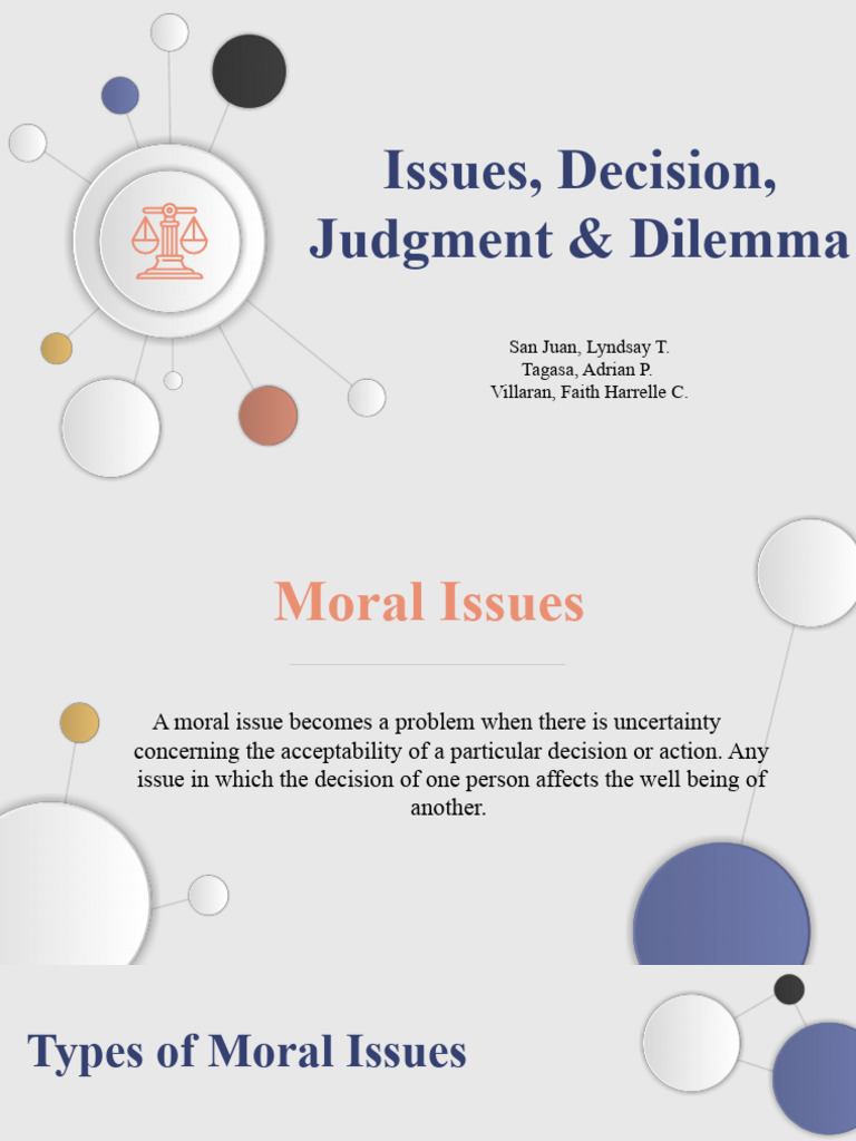 Issues Decision Judgment and Dilemma | PDF | Morality | Cognition