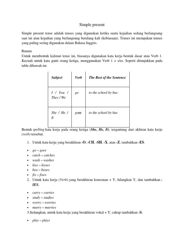 Simple present | PDF