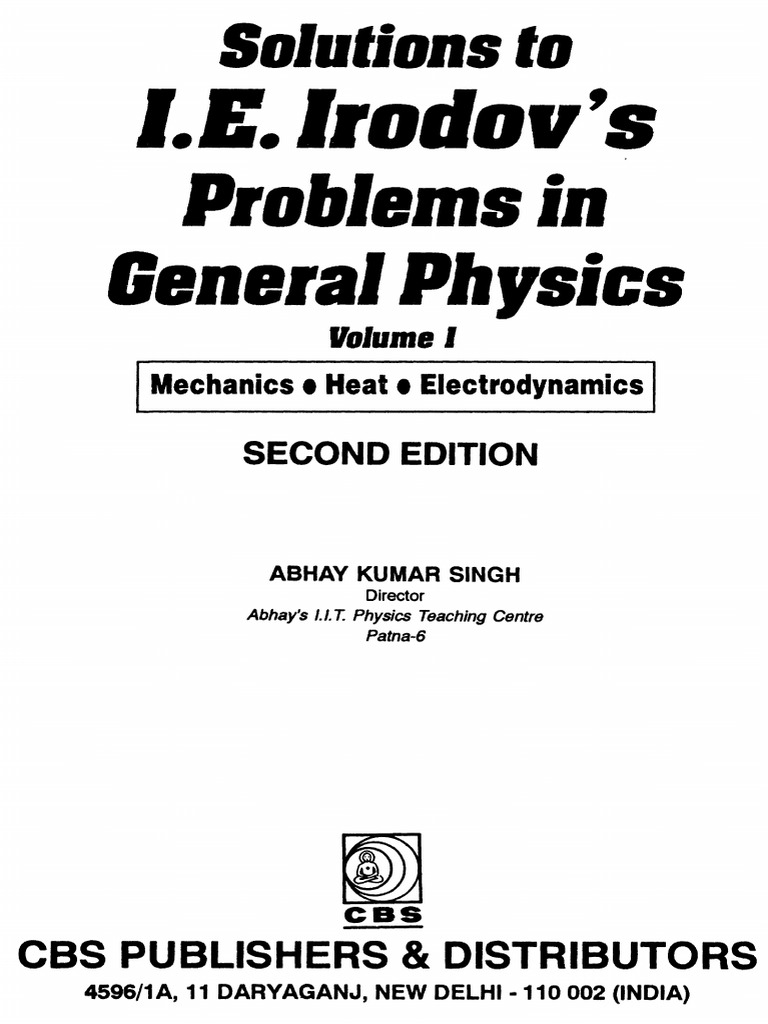 Иродов-решения - Vol.1. Solutions to Irodov's Problems in General Physics | PDF