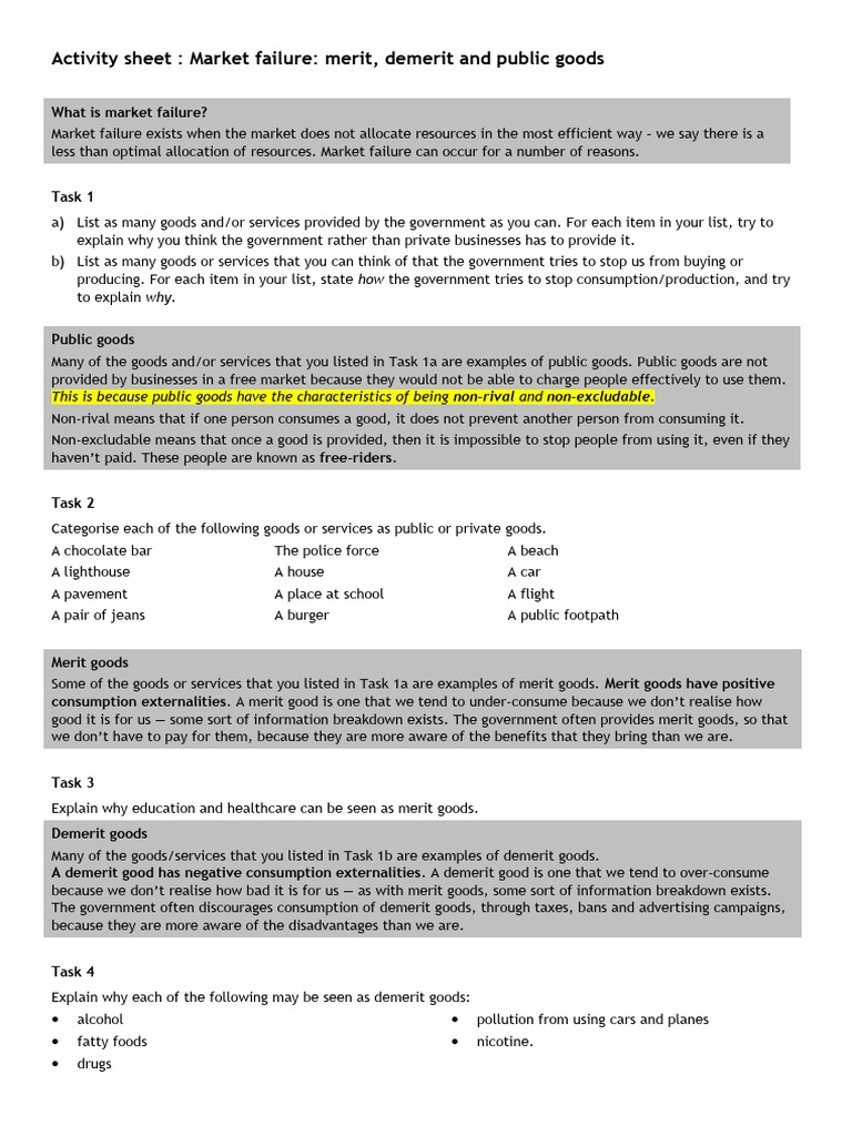 Activity Sheet PPMD Goods, Externalities | PDF | Externality | Cost