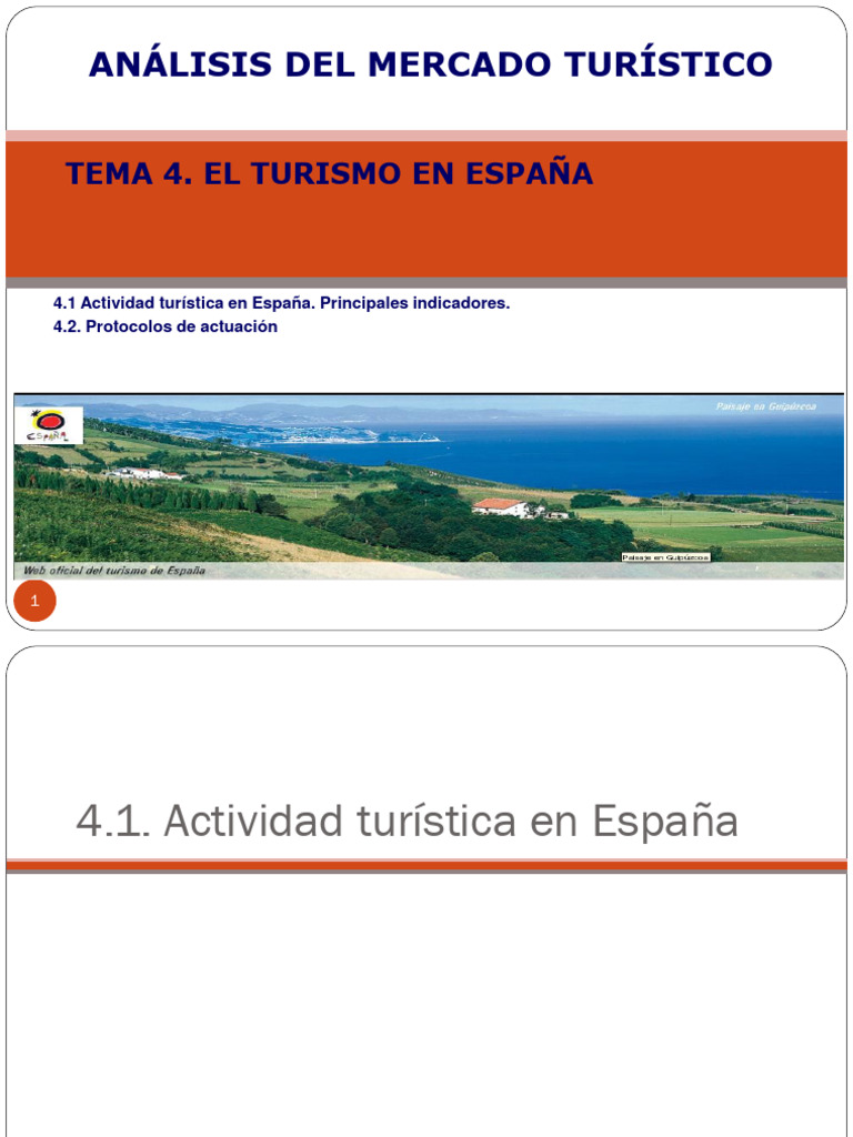 Tema 4. Turismo en Espa | PDF | Turismo | Madrid