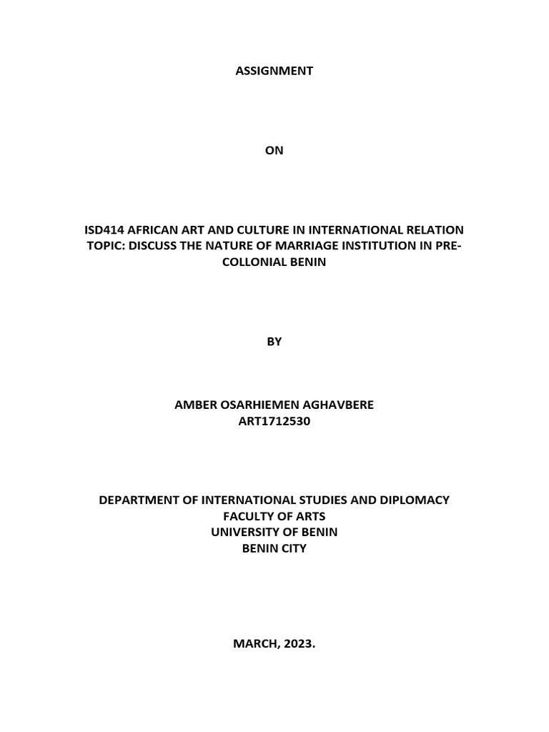 ASSIGNMEN1 | PDF | Marriage | Engagement