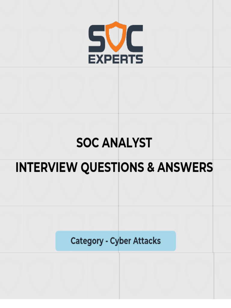 Soc Analyst Interview Questions Answers 1708265148 | PDF | Malware ...
