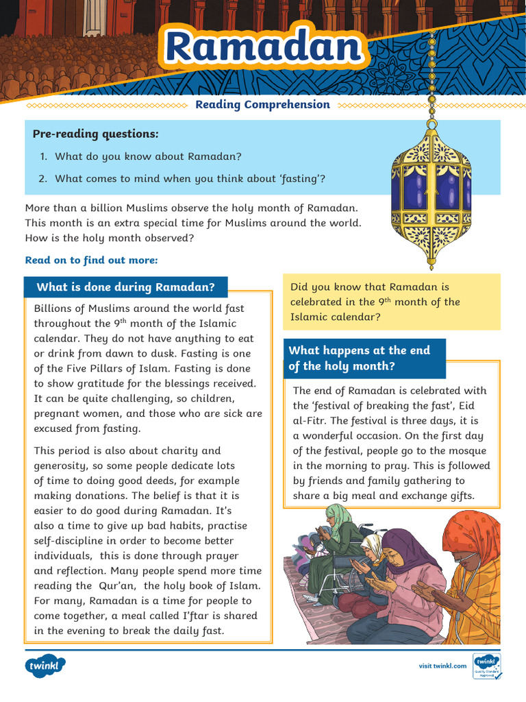 Reading | PDF | English As A Second Or Foreign Language | Ramadan