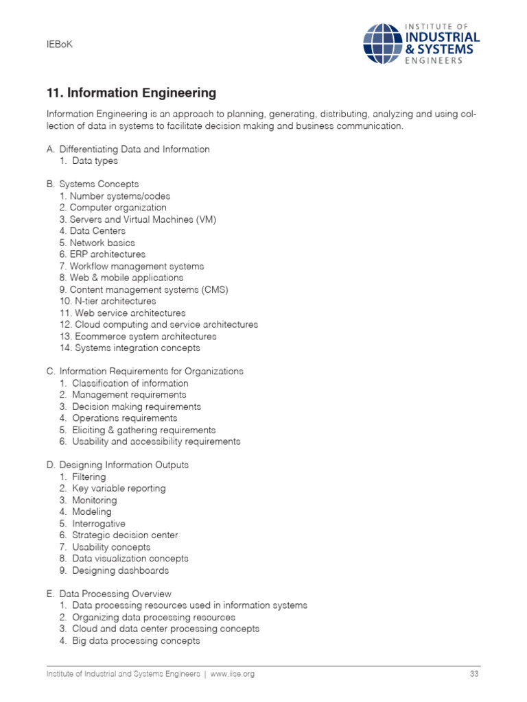 11 Information Engineering | PDF | Databases | Information