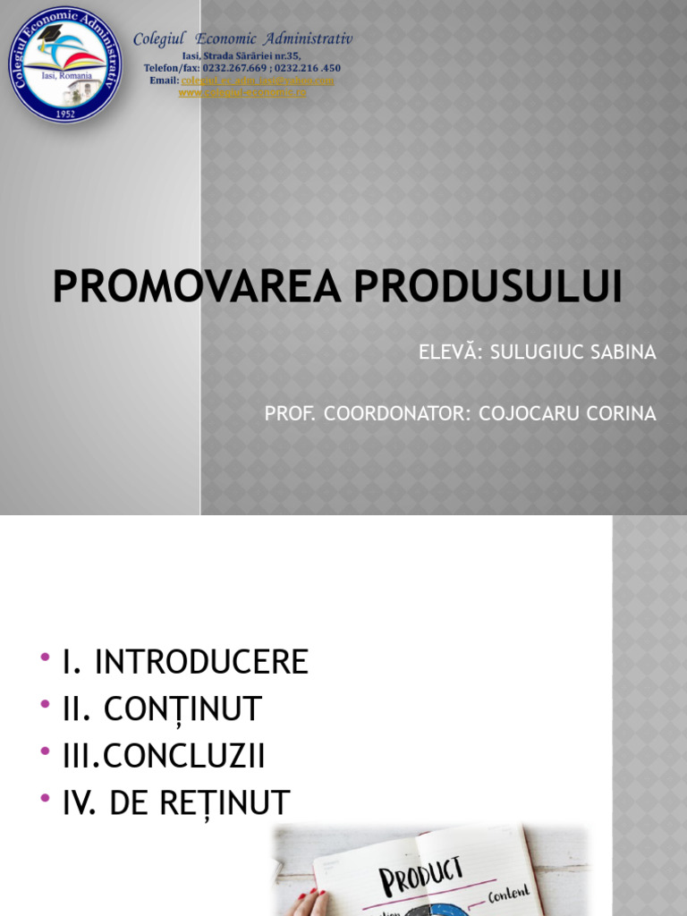 Promovarea Produsului | PDF