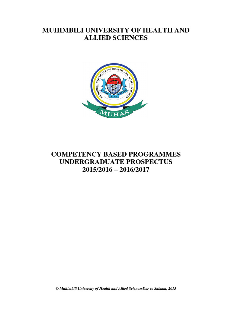 MUHAS Prospectus | PDF | Bachelor's Degree | Diploma