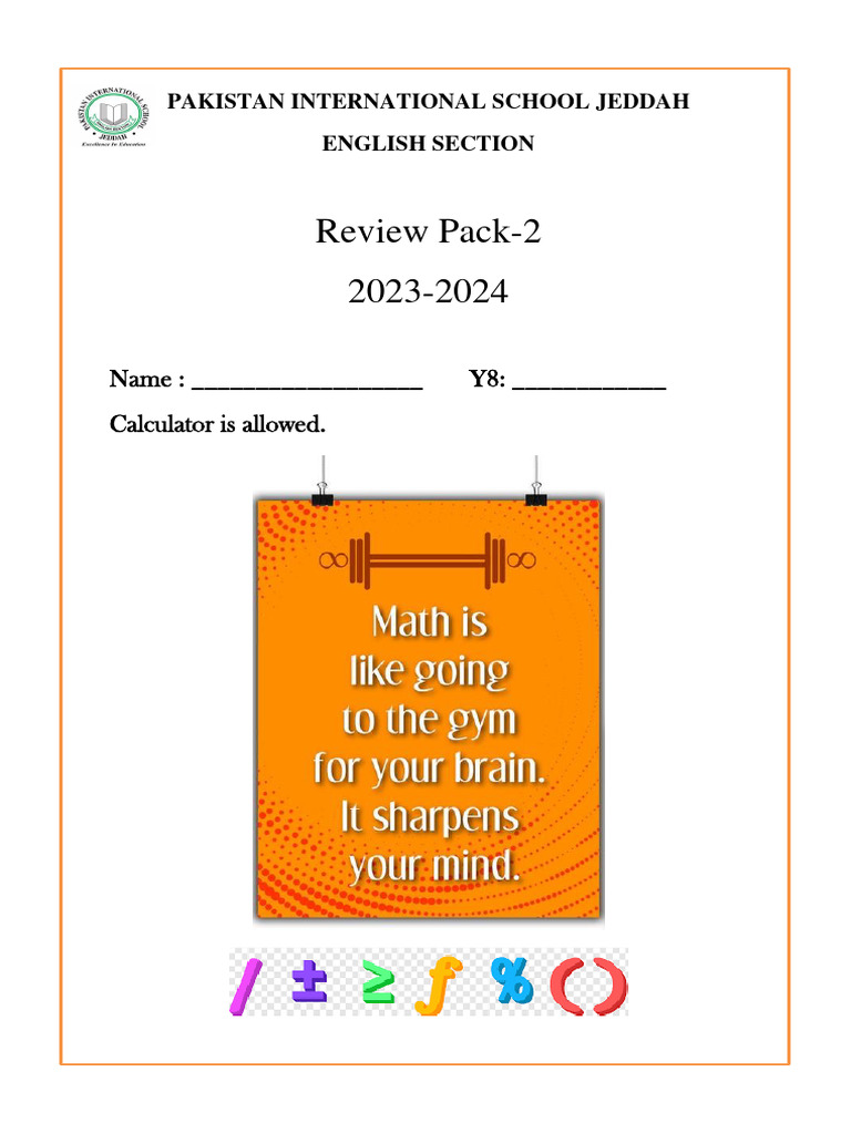 Review Pack 2 Mid Year | PDF | Area | Length