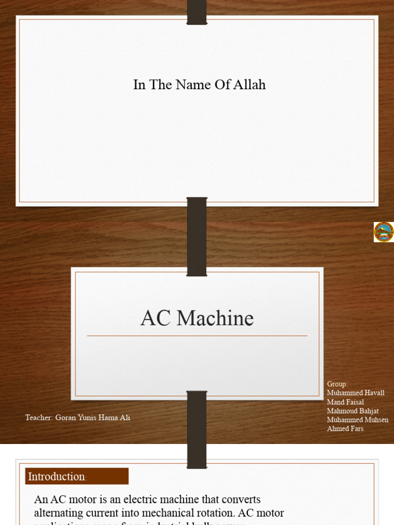 Presentation (AC Motor) | PDF | Science & Mathematics | Computers
