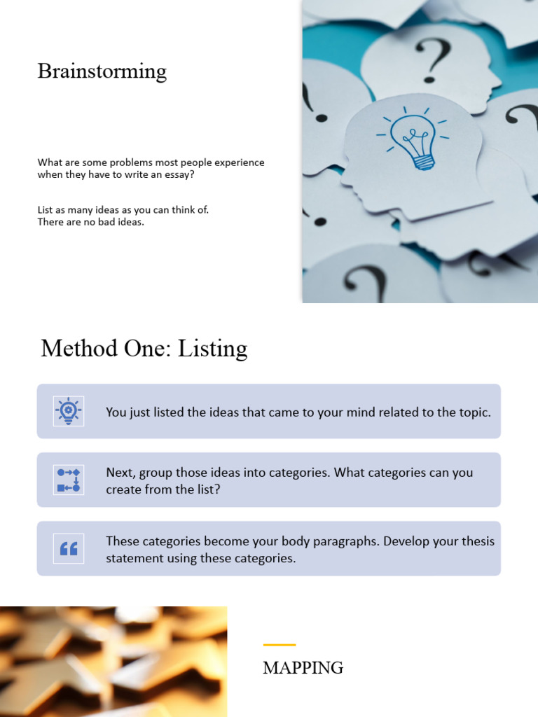 Brainstorming and Outlining | PDF | Essays | Brainstorming