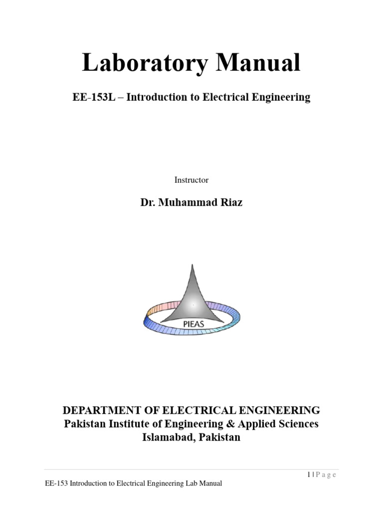 EE-153 IEE Lab Manual Jan 2022 | PDF | Rectifier | Electrical Network