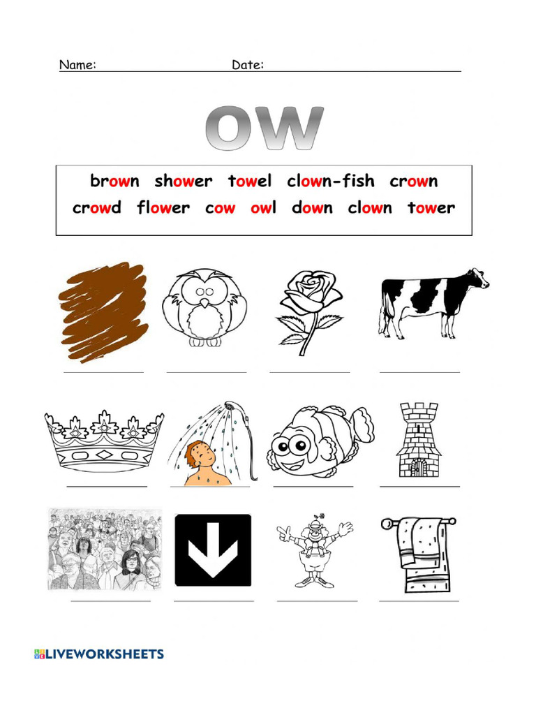 Phonics - OW Phoneme | PDF