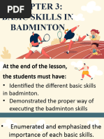 5 Basic Badminton Skills Explained | PDF | Racquet Sports | Athletic Sports